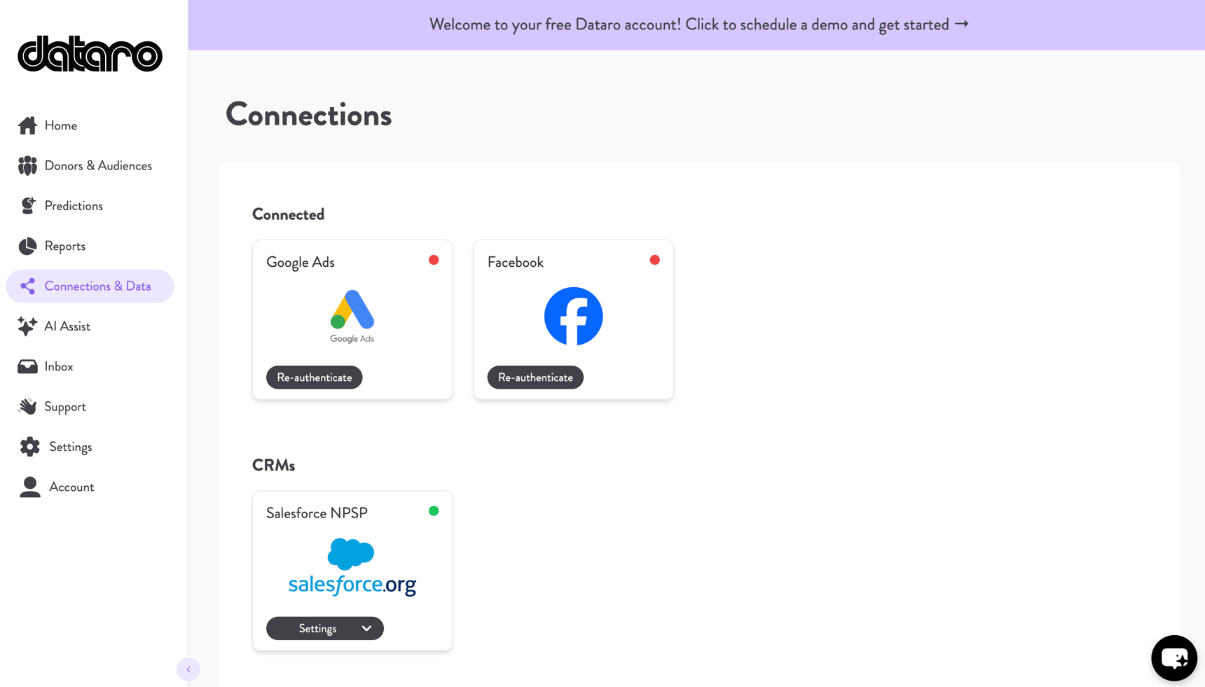 Pushing an audience to digital advertising platforms (Facebook or Google Ads)